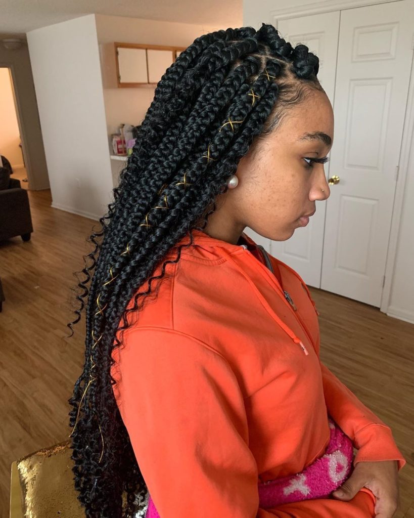 25 Bohemian Box Braids For Dazzling Look Haircuts And Hairstyles 2020